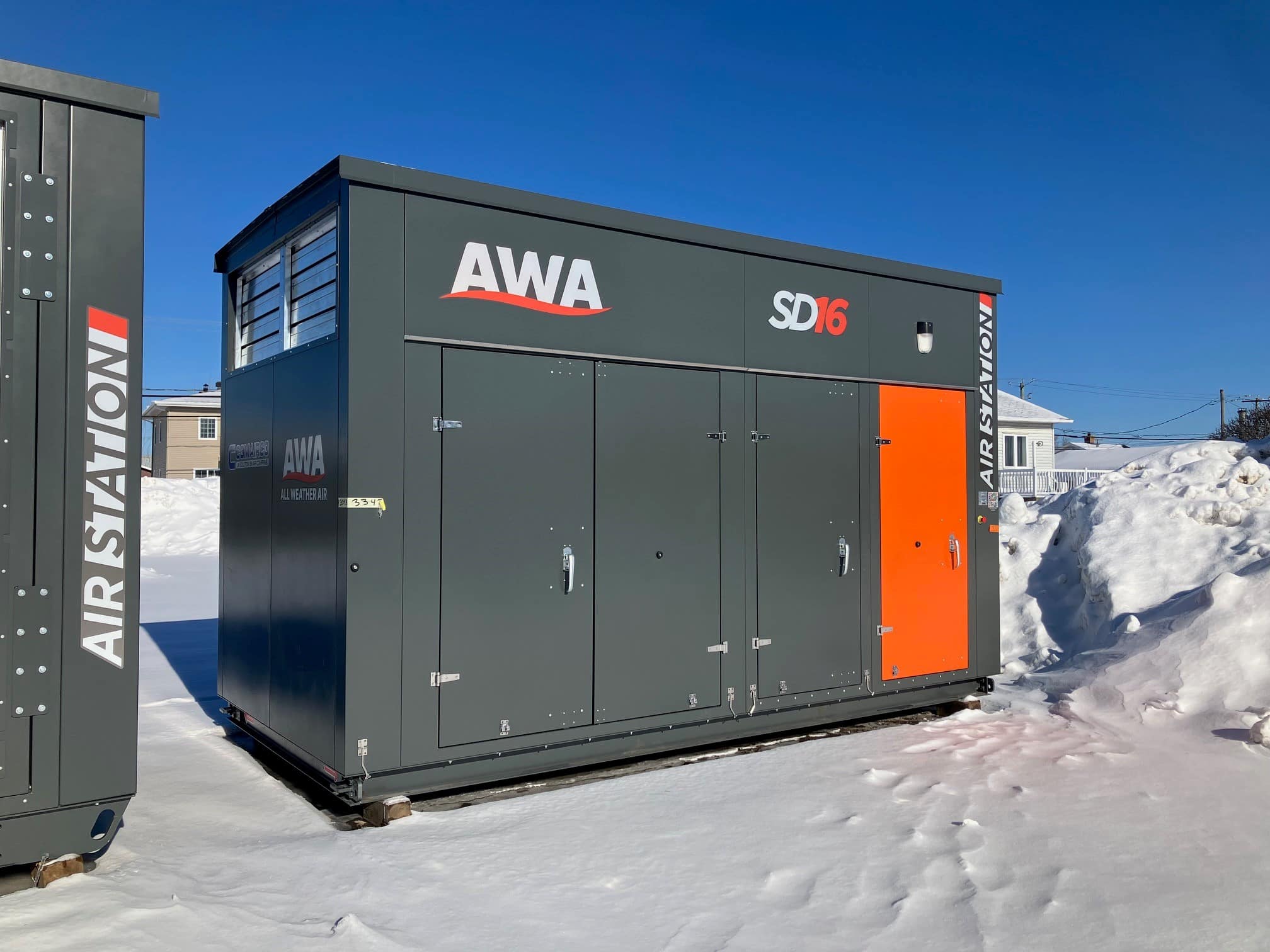 Exterior air compressor mobile cabinets